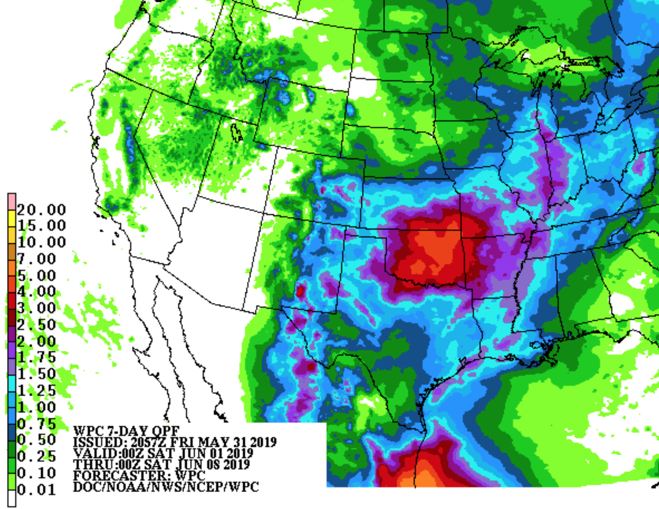 MSE Creative Consulting Blog: Seven-Day Rainfall Forecast