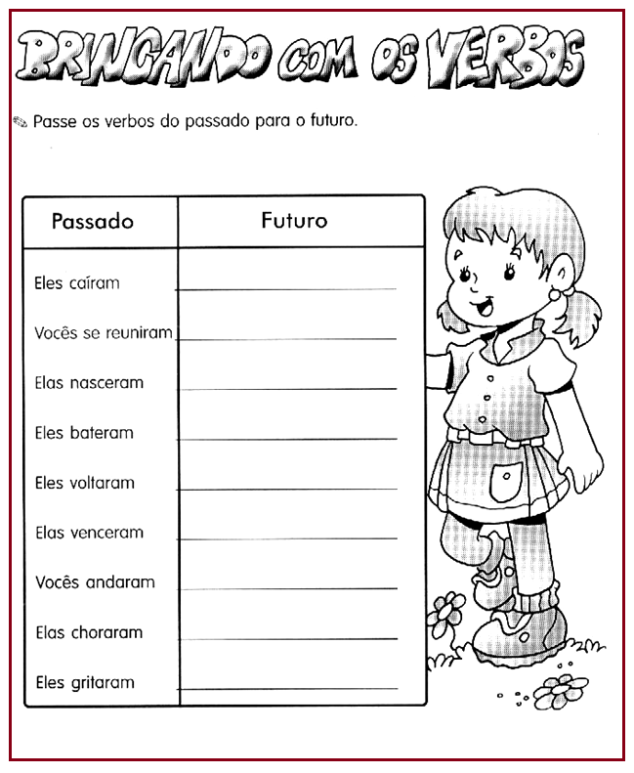 Rosangela.Aprendizagem: Verbos-Atividades | Atividades com verbos ...