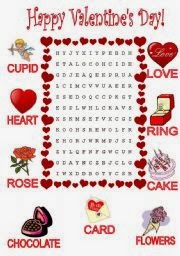 Top 10 Valentine Word Search from ELS - for teaching
