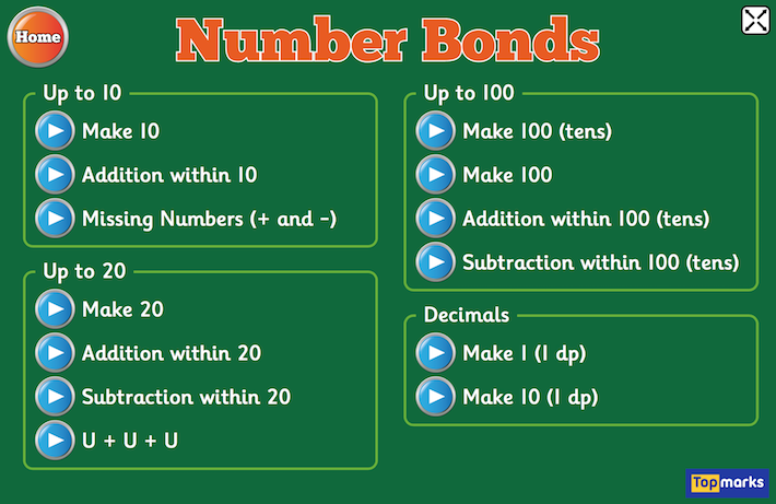 Cálculo mental HIT THE BUTTON