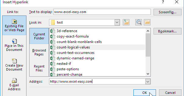 HYPERLINK, ANIMATION and MAIL MERGE