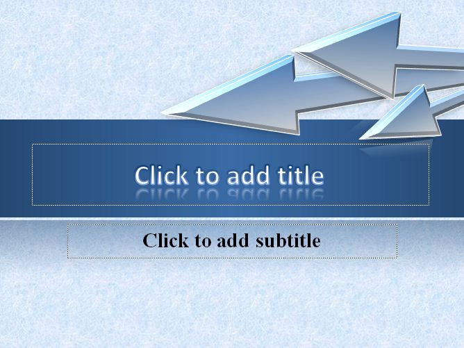 Ice Arrow Powerpoint Templates - 4 Presentation
