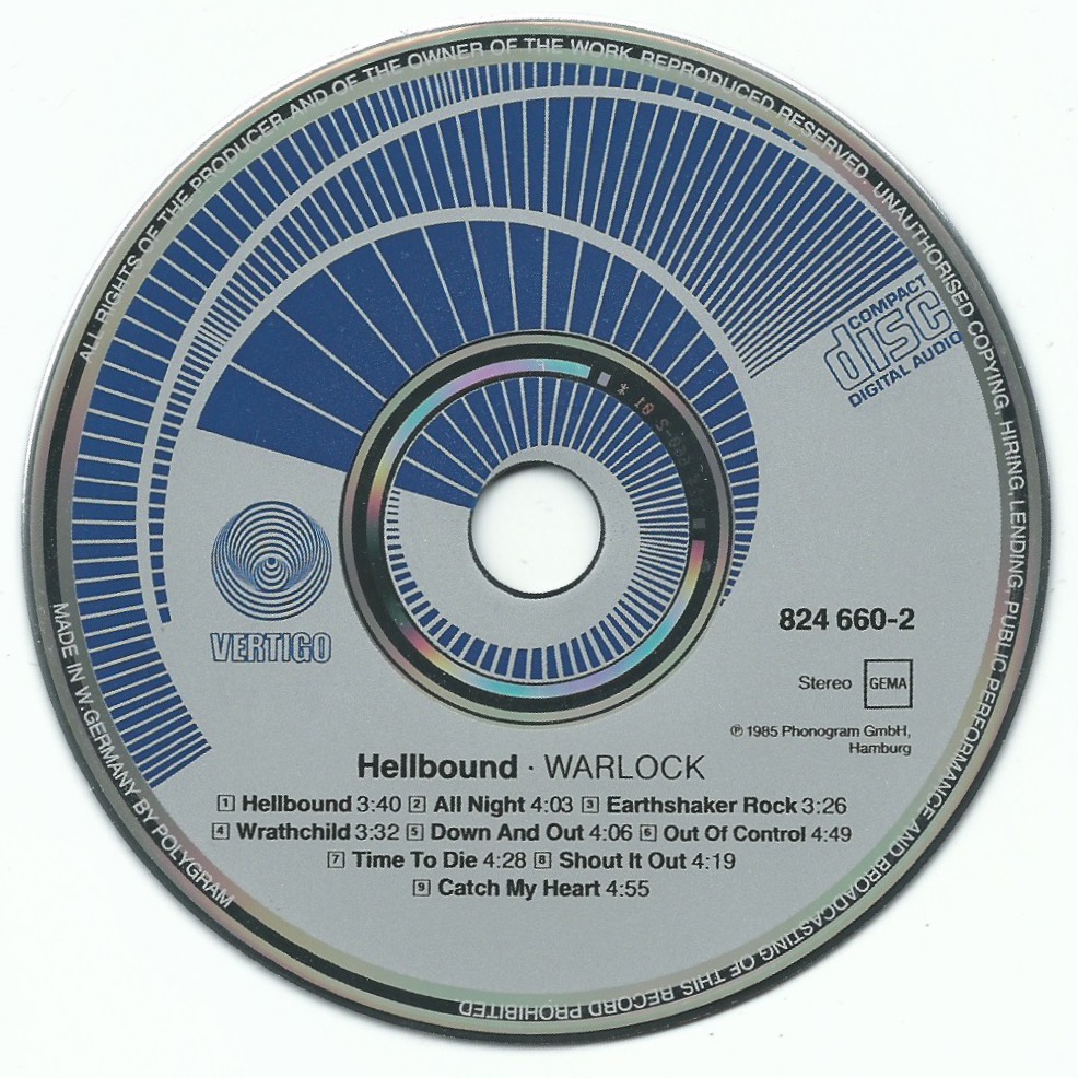 The First Pressing CD Collection: Warlock - Hellbound