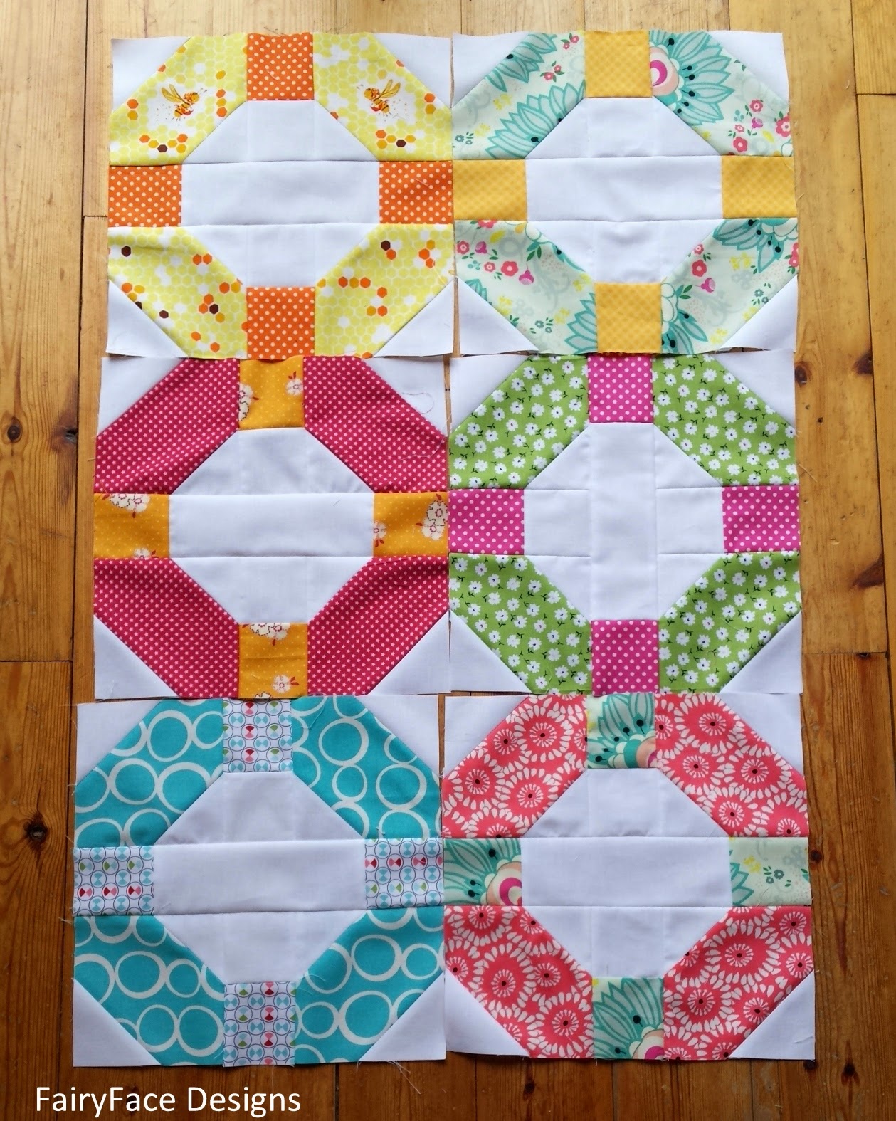 FairyFace Designs: Starting a Cheerio Quilt...