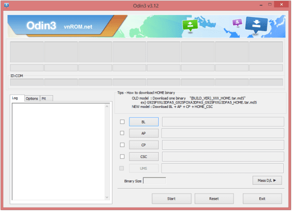 Hướng dẫn sử dụng Odin flash ROM full 4 files + pit ...