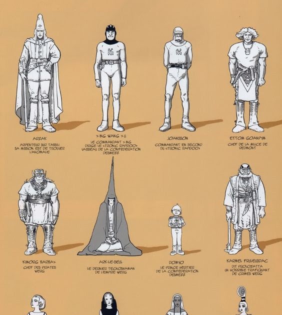 Seduced by the New...: Moebius Character Art