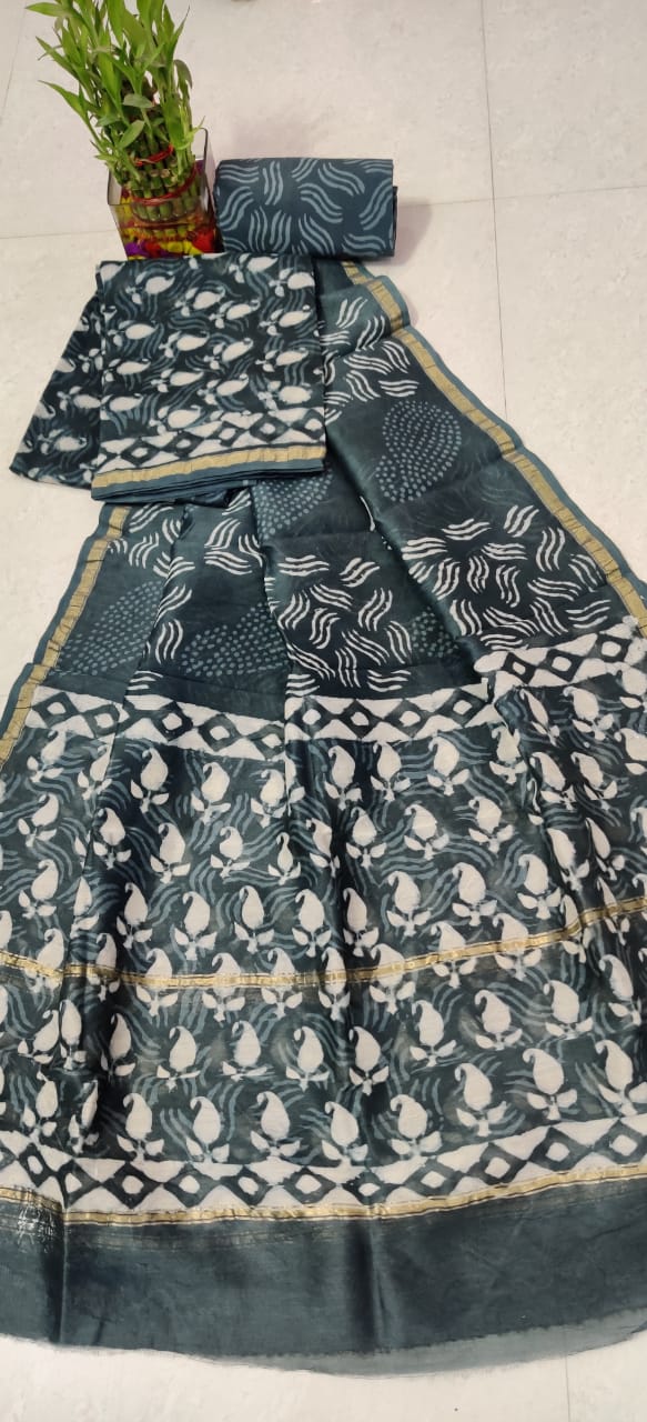 Chanderi silk dress materials