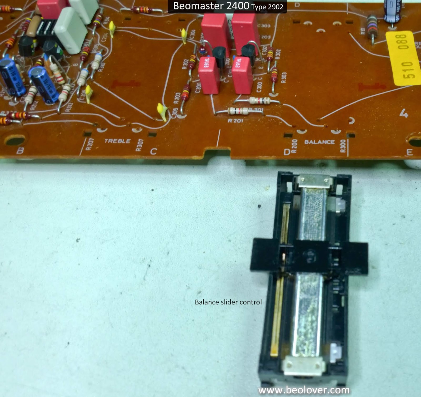 beolover: Beomaster 2400 Type 2902: Tone controls slider bridge repair