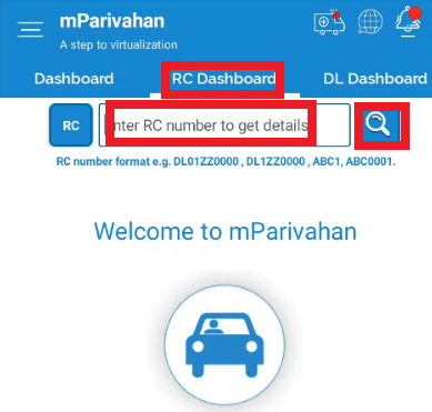 How to check vehicle details with vehicle registration number?