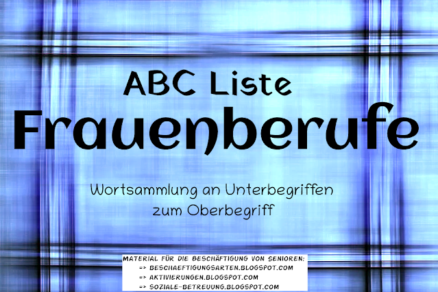 ABC Liste - Frauenberufe