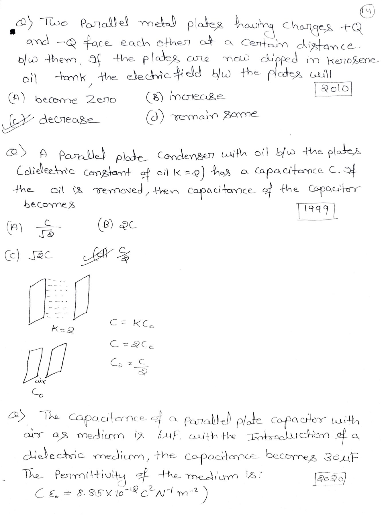 Capacitor notes physics class 12 - Studypur