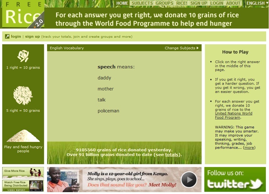 ENGLISH NES PLATFORM: Vocabulary for charity