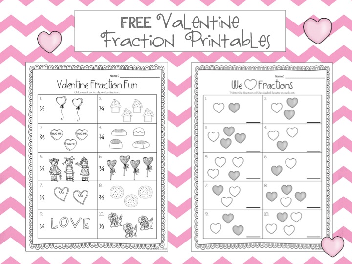 School Is a Happy Place: We Heart Fractions (A Fraction Freebie)