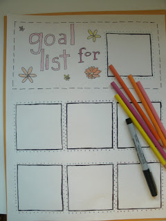 A Splash of Color: DIY Post-It Note Goal List