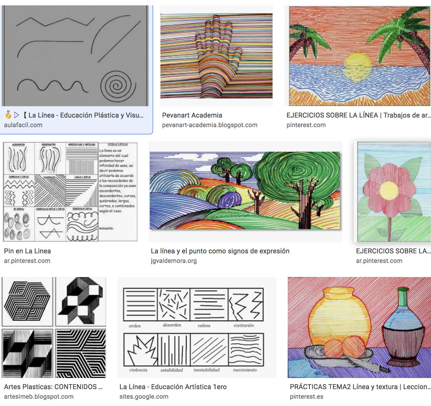 2 Elemento Visual de la Artes: La línea y también el "punto" : en las ...