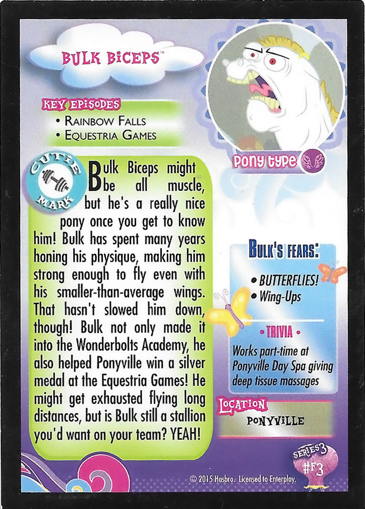 MLP Bulk Biceps Trading Cards | MLP Merch