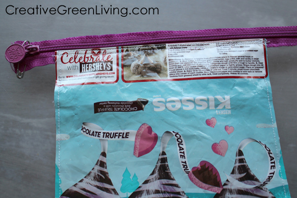 Recycled Candy Wrapper Zipper Pouch Tutorial | Creative Green Living
