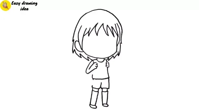 how to draw chibi girl step 8