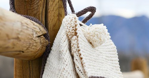 Amazing Knitting: Straw-Like Easy Backpack - Free Knitting Pattern