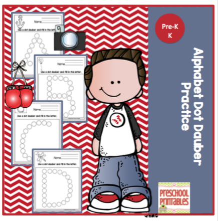 Alphabet Dot Daubers Practice ~ Preschool Printables
