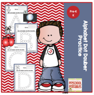 Alphabet Dot Daubers Practice ~ Preschool Printables