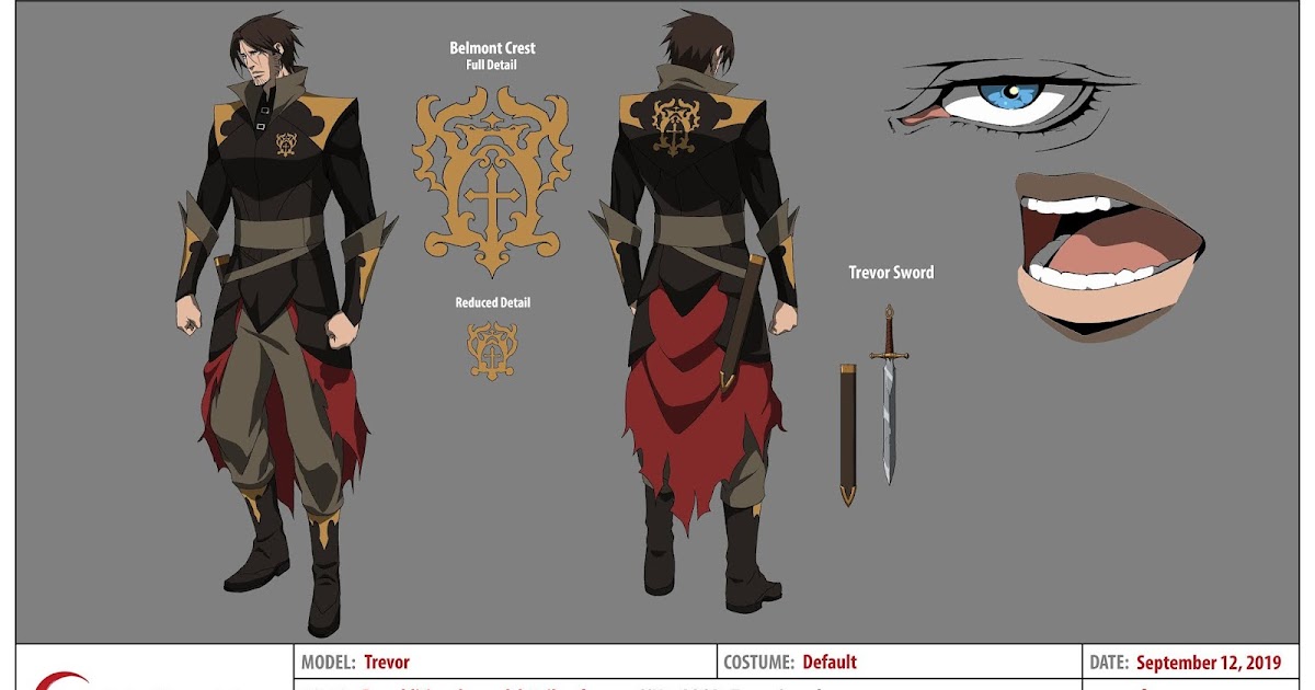 Castlevania season 4 high resolution character design sheets.