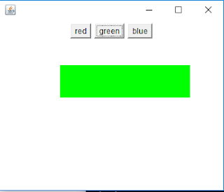 5) Fill Rectangle color window program using ActionEvent.
