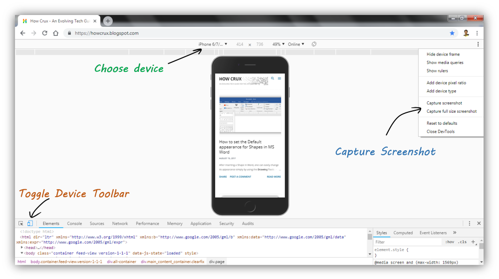 How to Capture Screenshots in Chrome and Firefox Web Browser