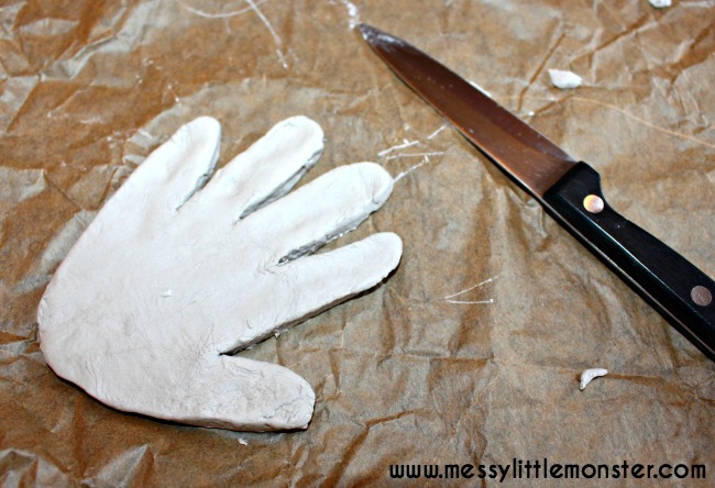 DIY Clay Handprint Bowl Keepsake - Messy Little Monster