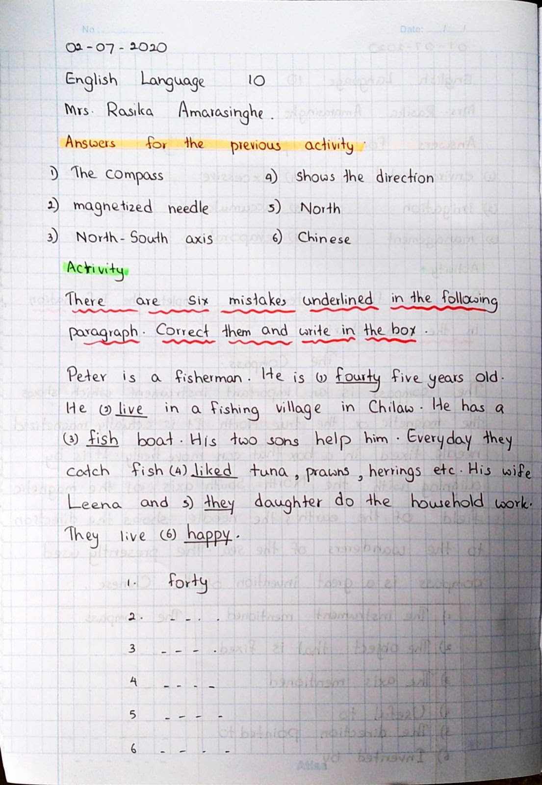 English Language Grade 10