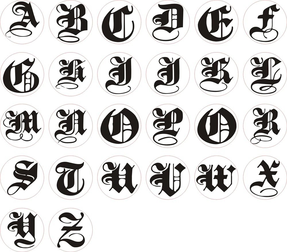 Alphabet Letters In Different Styles - Birthday Letter