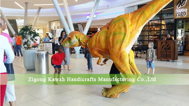 Kawah shopping mall equipments animatronic dinosaur/dinosaur costume