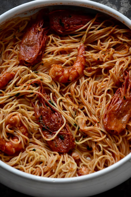 Che Bello è Cucinare: spaghetti con carabineros