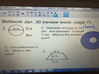 Mrs. Sessions - 7th Grade - Advanced Math: Bellwork Jan. 30-Feb. 2