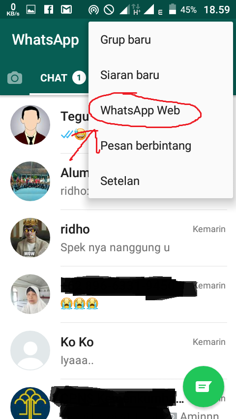 Cara menggunakan WhatsApp web di Laptop atau Komputer dengan mudah ...