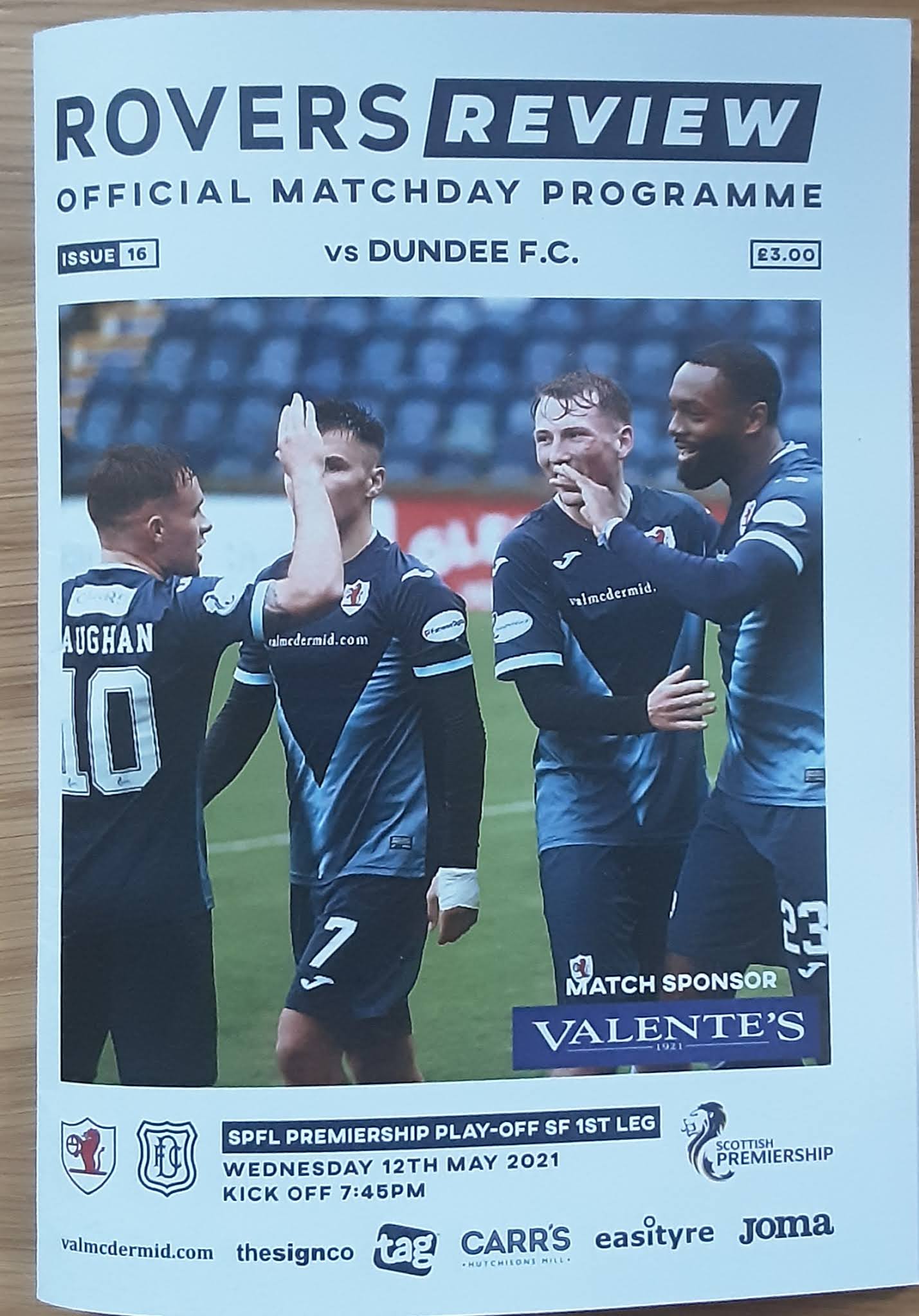 My Dundee FC Programmes: Raith Rovers v Dundee, 12th May 2021