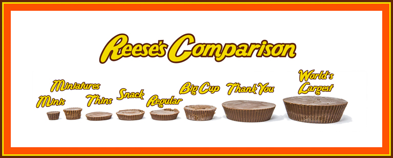 Tales of the Flowers: A comparison of Reese's Peanut Butter Cups sizes - From 0.1oz to 8oz and ...