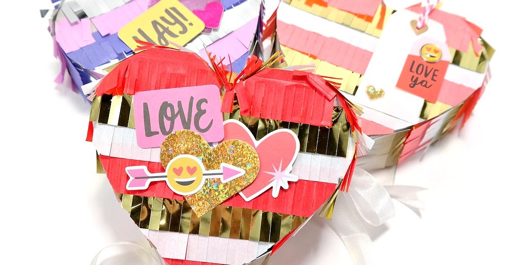 Valentine's Day Heart Pinatas - Scrapbook Adhesives by 3L