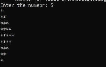 C Program to Print Pattern with star | Pyapiras ~ Pyapiras