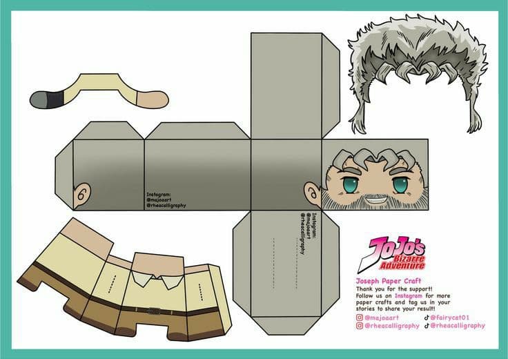 Papercraft Chibi Joseph Joestar - JoJo's Bizarre Adventure