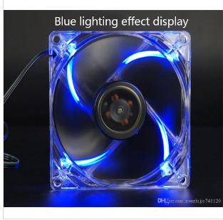 12CM computer chassis fan 4 lights LED lighting cooling fan ultra quiet ...