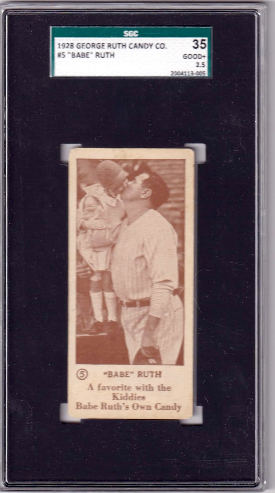 Number 5 Type Collection: 1928 Babe Ruth Candy Baseball #5, A favorite ...