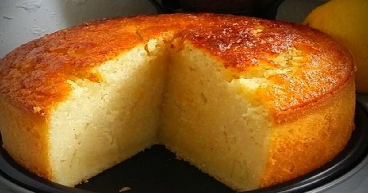 Milk And Semolina Cake Without Sugar, Ultra Soft With Vanilla And Lemon ...