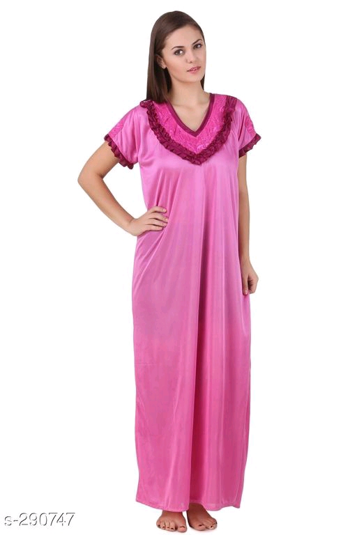 Net & Satin Nightdress: ₹320/- Free COD whatsapp+919199626046