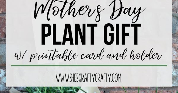 She's Crafty: Mother's Day plant gift with printable and tag holder
