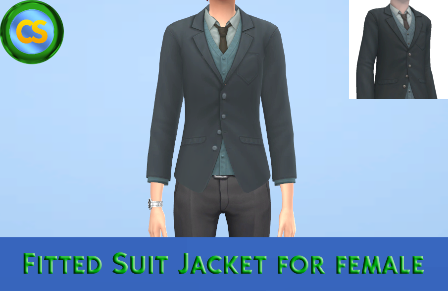 Fitted Suit Jacket For Female ~ Cepzid Sims
