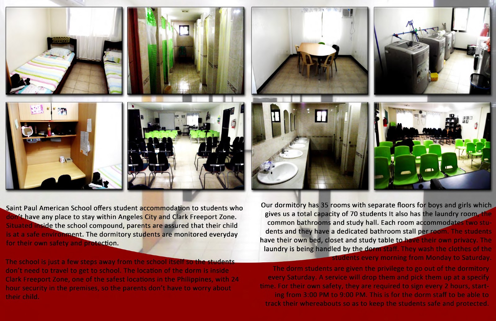 Saint Paul American School - Clark: Dormitory Brochure