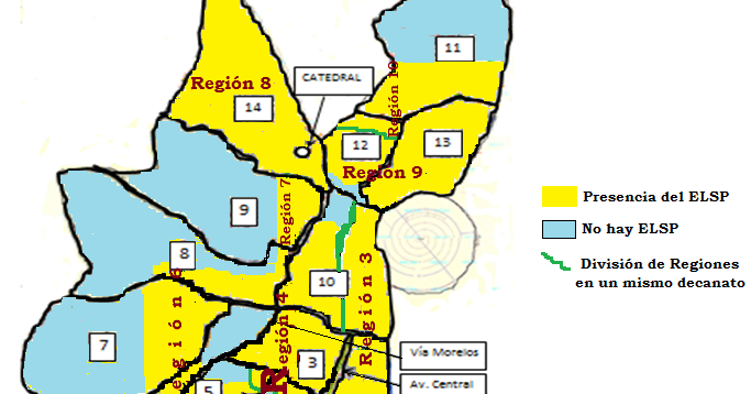 ELSP-ECATEPEC: Mapa de la Diócesis de Ecatepec, dividido en Regiones ...