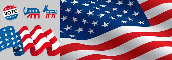 Quality Graphic Resources: American Flag and Political Symbols