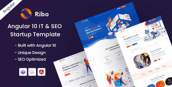 Ribo - Angular 10 IT & SEO Startup Template - Download New Themes